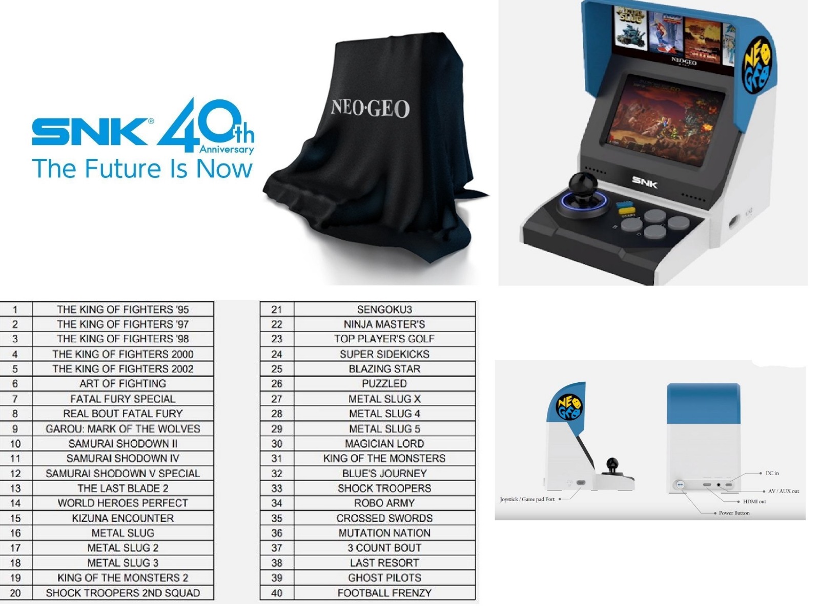 SNK sfodera l'arma segreta per i 40 anni: Un Mini Cabinato Arcade